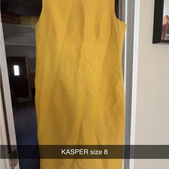 Kasper | Dresses | Kasper Yellow Midi Dress With Elegant Design | Poshmark
